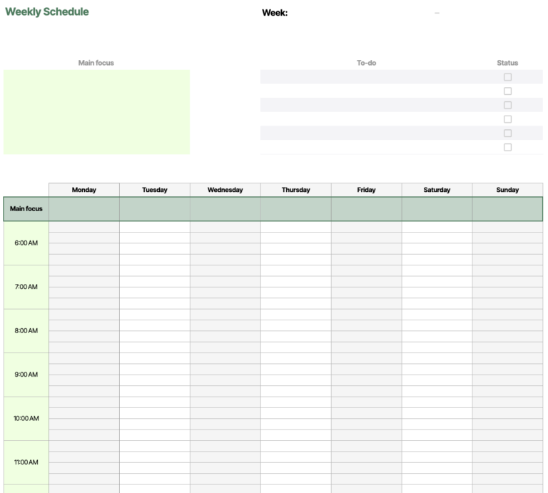 20 gratis skabeloner til tidsstyring, der løfter din produktivitet - EARLY
